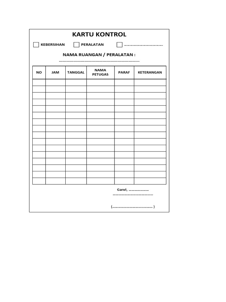 Kartu KONTROL
