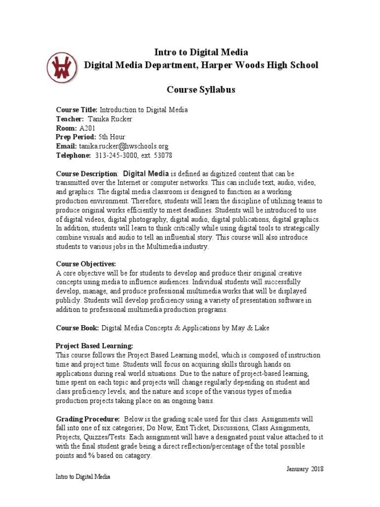 Intro To Digital Media 1 | PDF | Project Based Learning | Multimedia