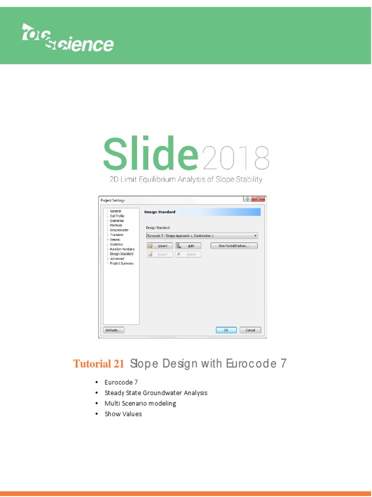 Slope Design Using Eurocode 7 | PDF | Friction | Mechanics