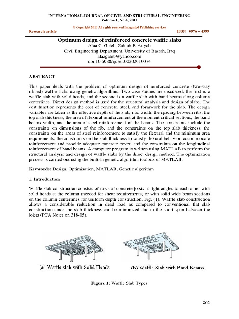 Waffle Slab Two Way | PDF | Beam (Structure) | Genetic Algorithm