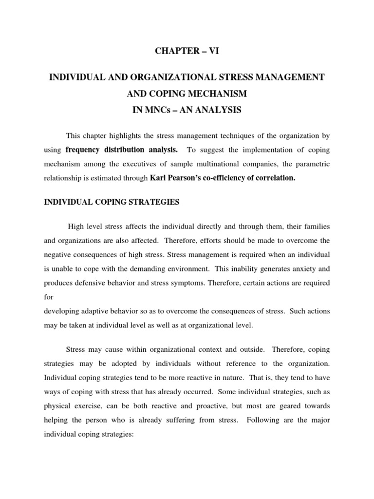Org. Stress-Coping Strategies | PDF | Coping (Psychology) | Relaxation ...