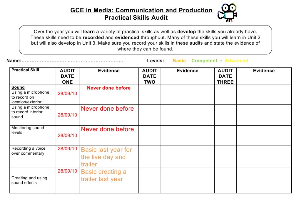 Media Production Skills Audit Guide | PDF | Technology & Engineering