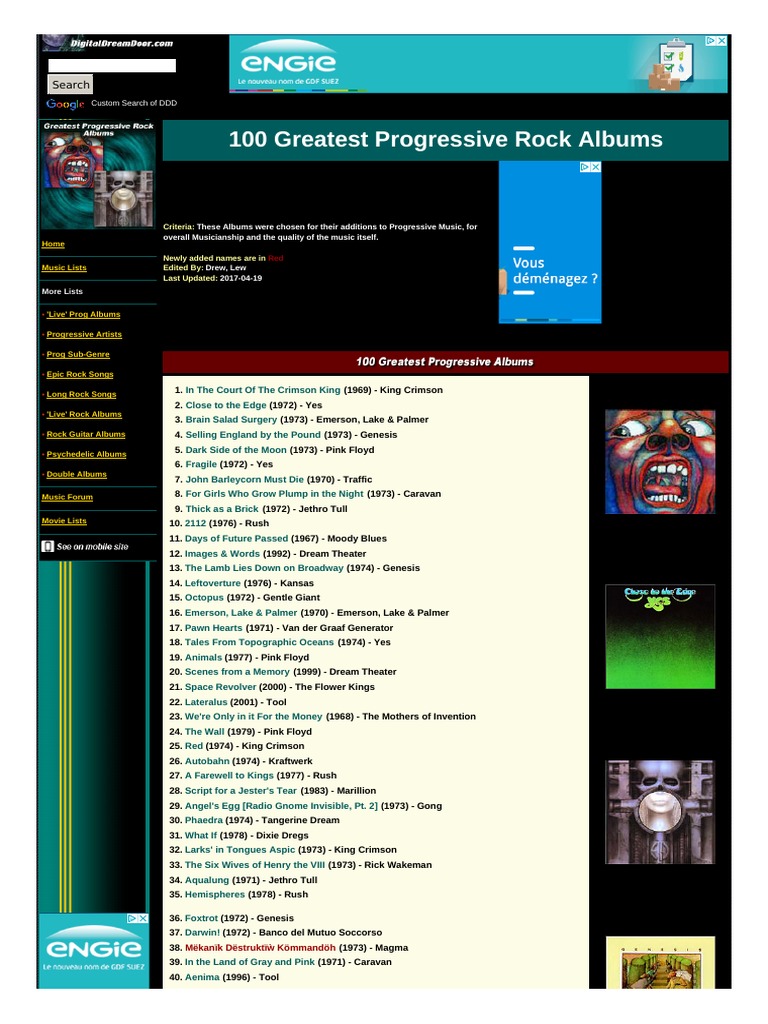 100 Greatest Progressive Rock Albums: Search | Download Free PDF ...