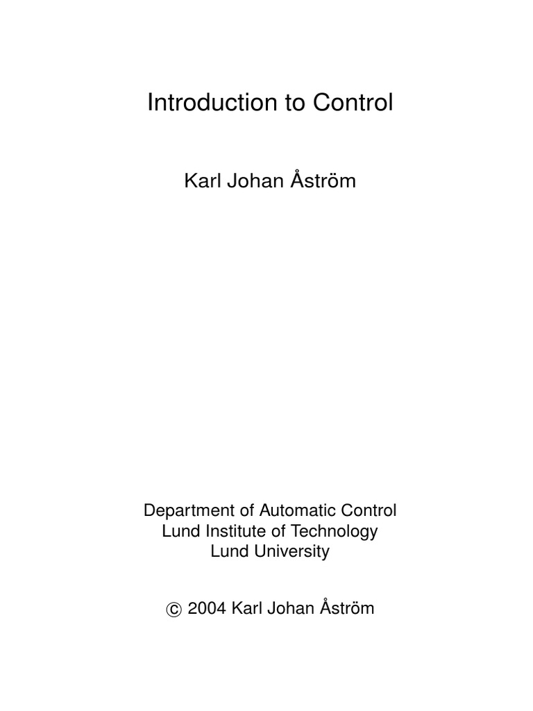 INTRODUCTION TO CONTRO SYSTEM Book PDF | PDF | Electric Power ...