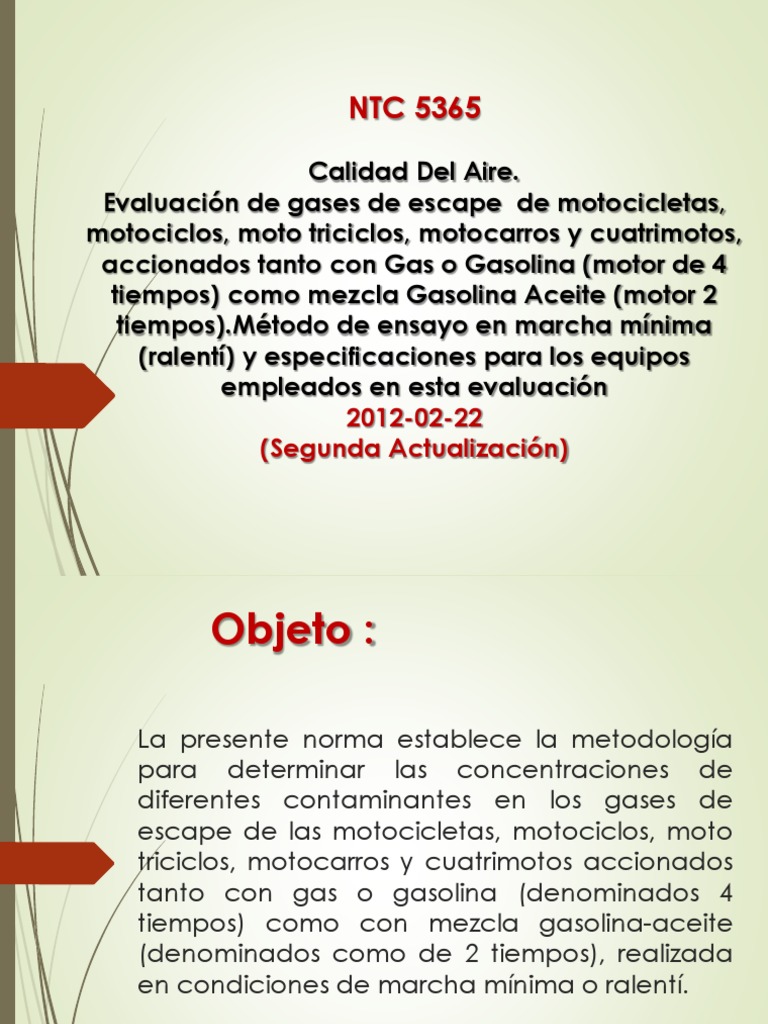 NTC 5365 | PDF | Contaminación | Dióxido de carbono