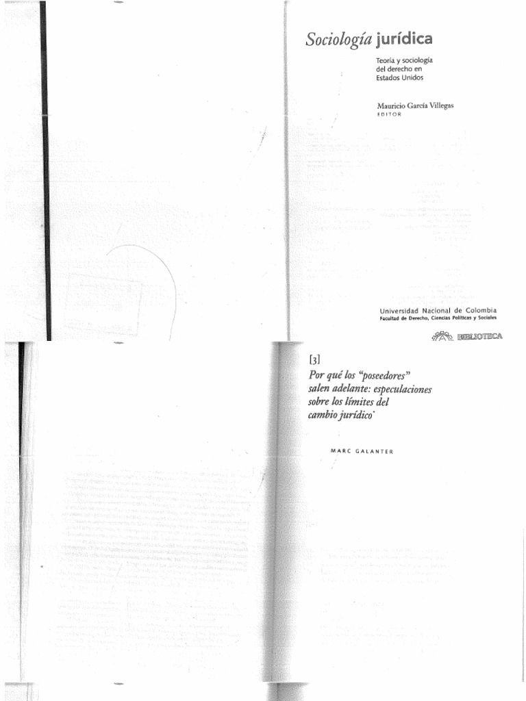 Galanter Marc Por Qué Los Poseedores Salen Adelante | PDF