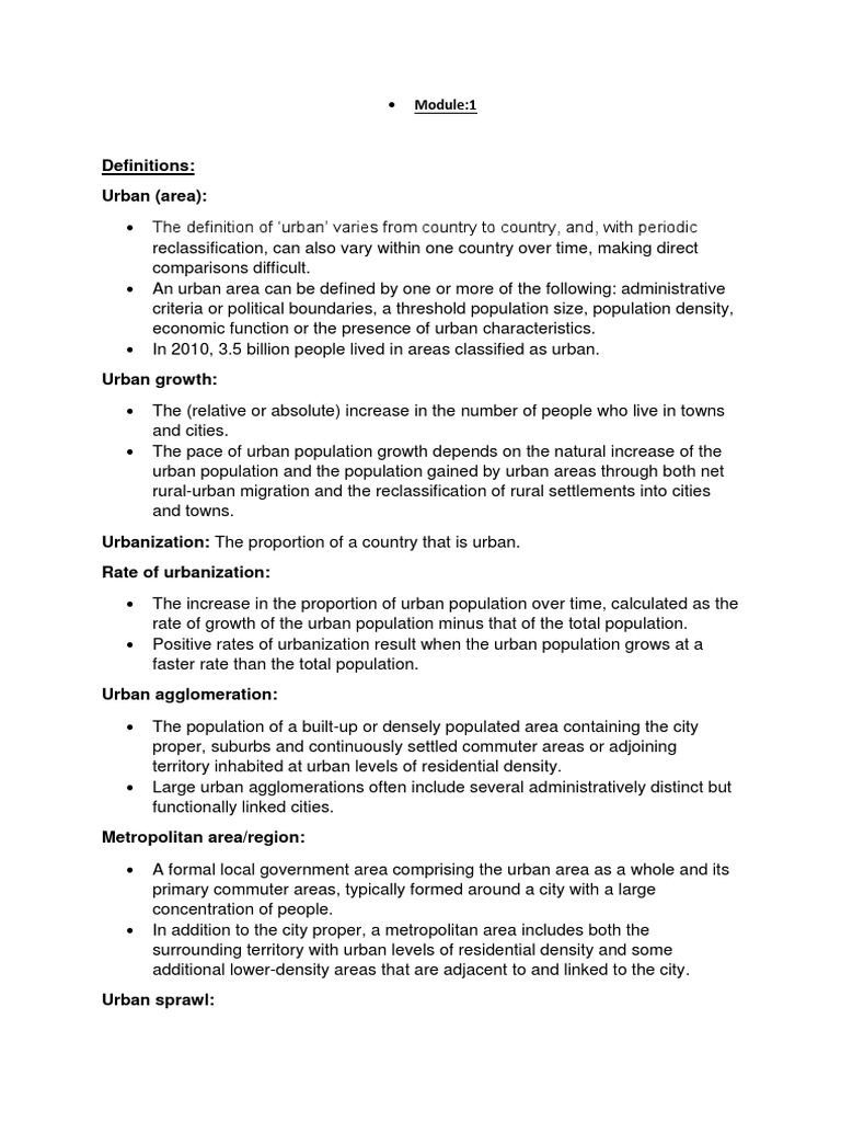 Urbanization and City Growth Guide | PDF | Zoning | City