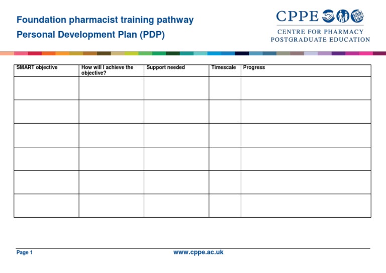 Foundation Pharmacist Training Pathway Personal Development Plan (PDP ...