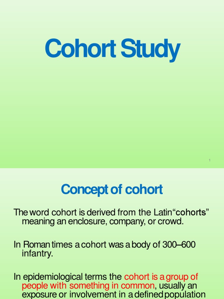 Cohort Study Pdf Cohort Study Incidence Epidemiology