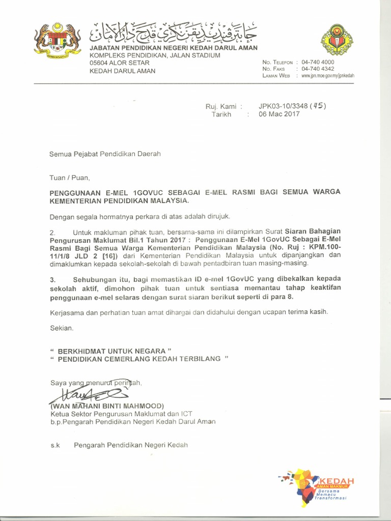 Emel 1govuc Sebagai Emel Rasmi | PDF