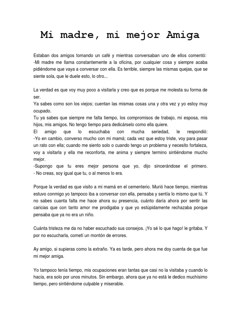 Día de La Madre (Lectura) | PDF | Ocio