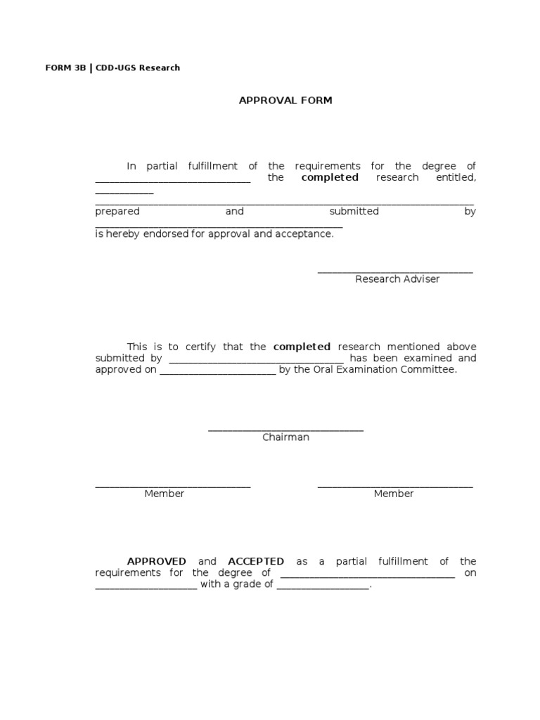CDD-UGS Research Approval Form | PDF | Career & Growth | Business