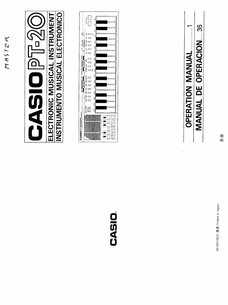 Piano Casio PT 20 Manual | PDF