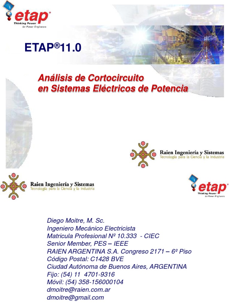 ETAP 11 - Análisis de Cortocircuito en Sistemas Eléctricos de Potencia PDF | PDF | Impedancia ...