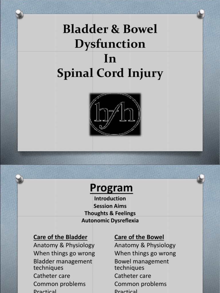 Bladder & Bowel Dysfunction in SCI | PDF | Urinary Incontinence | Medicine