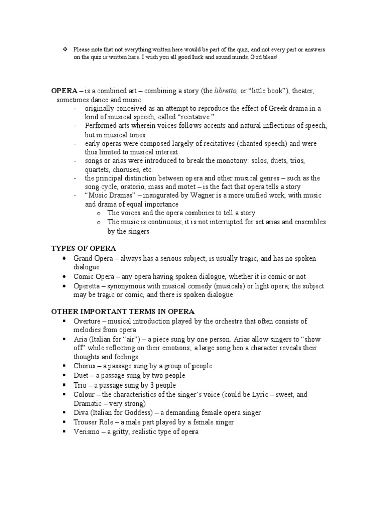 Opera | PDF | Aria | Opera