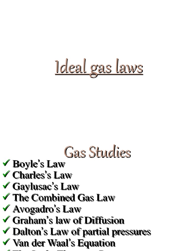 1-Ideal Gas Lecture | PDF | Gases | Pressure