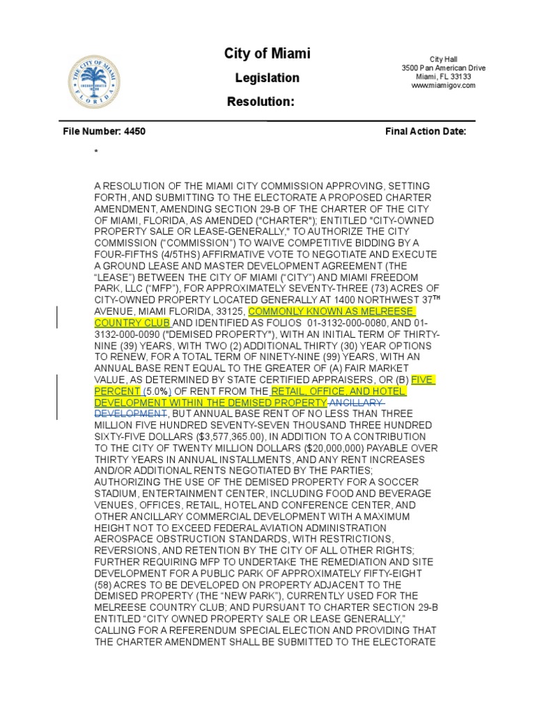 Soccer Ballot Language - Final VMDDD | PDF | Lease | Renting