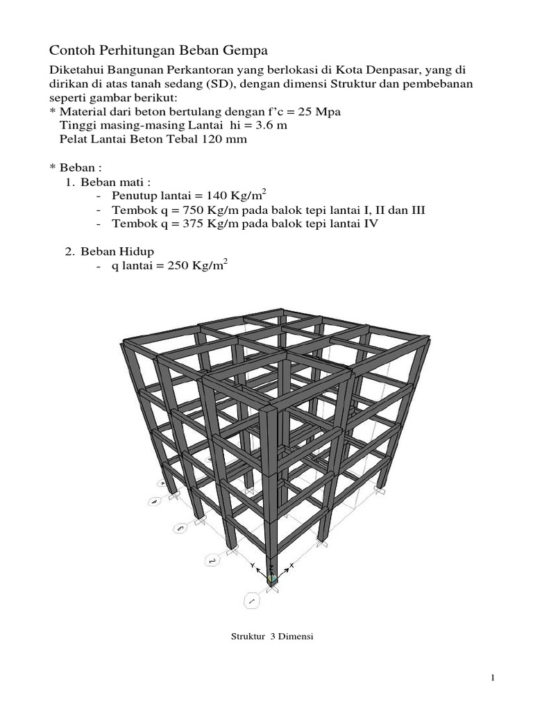 Contoh Perhitungan Beban Gempa