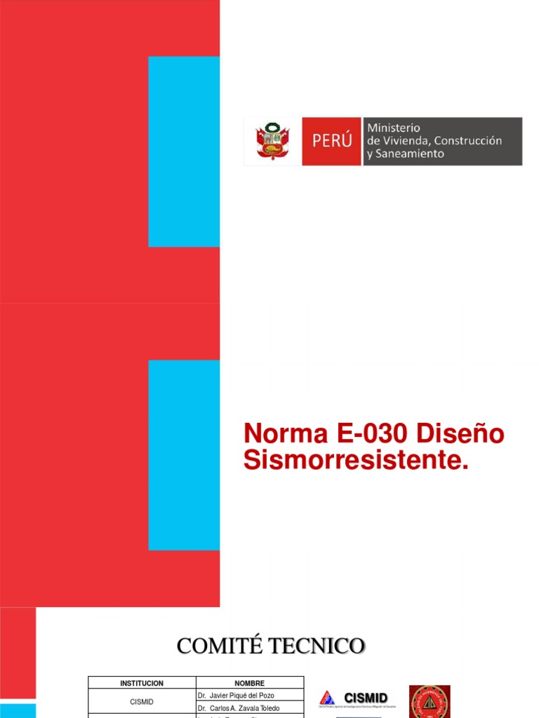 PowerPoint Norma E.030 2016 | PDF | Fundación (Ingeniería) | Hormigón