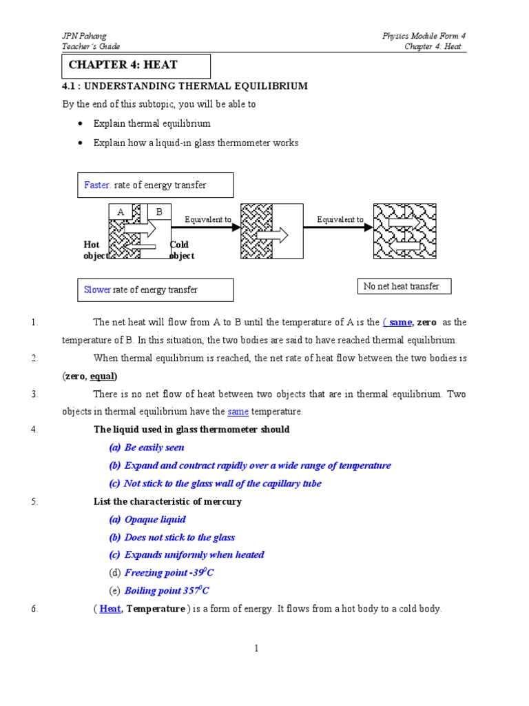 Heat and Specific Heat Capacity Concepts | PDF | Temperature | Latent Heat