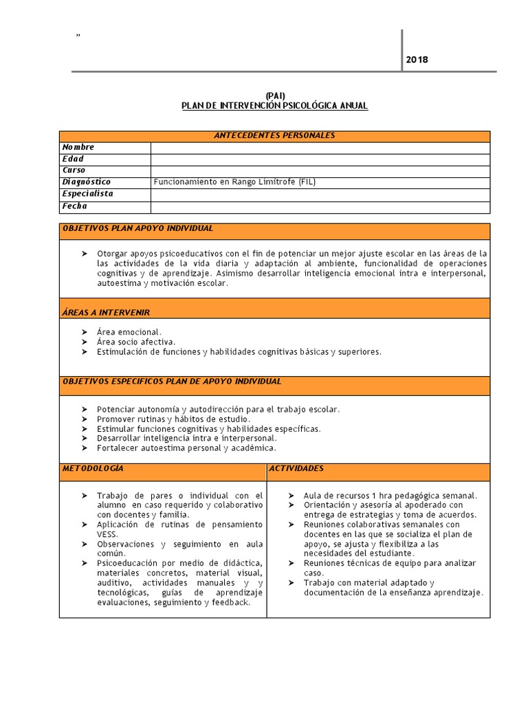 pai-formato.docx | Salón de clases | Aprendizaje | Prueba gratuita de ...