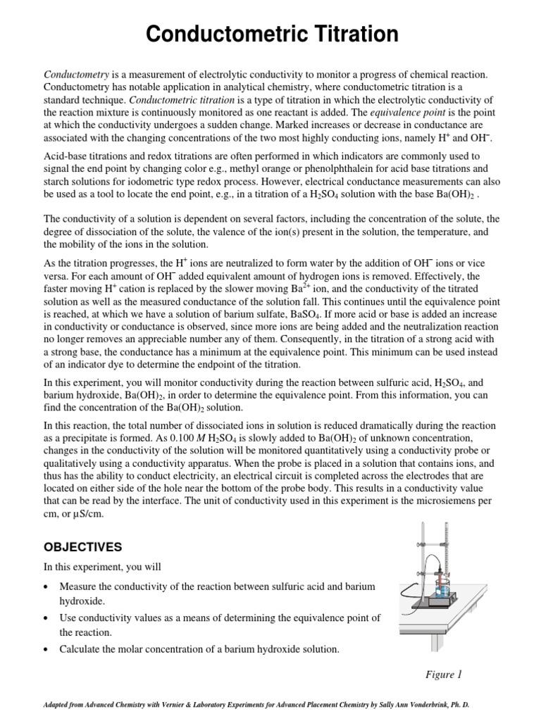 02 BaOH2 and H2SO4 Conductimetric Titration STUDENT | PDF | Titration ...
