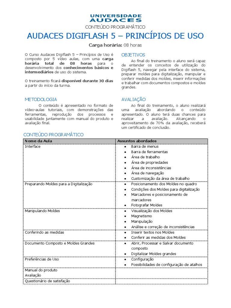 Curso Audaces Digiflash 5: Princípios de Uso | PDF | Usabilidade ...