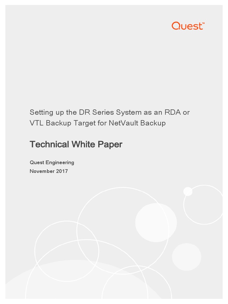 Dr Series Netvault Setup Guide Pdf Backup System Software