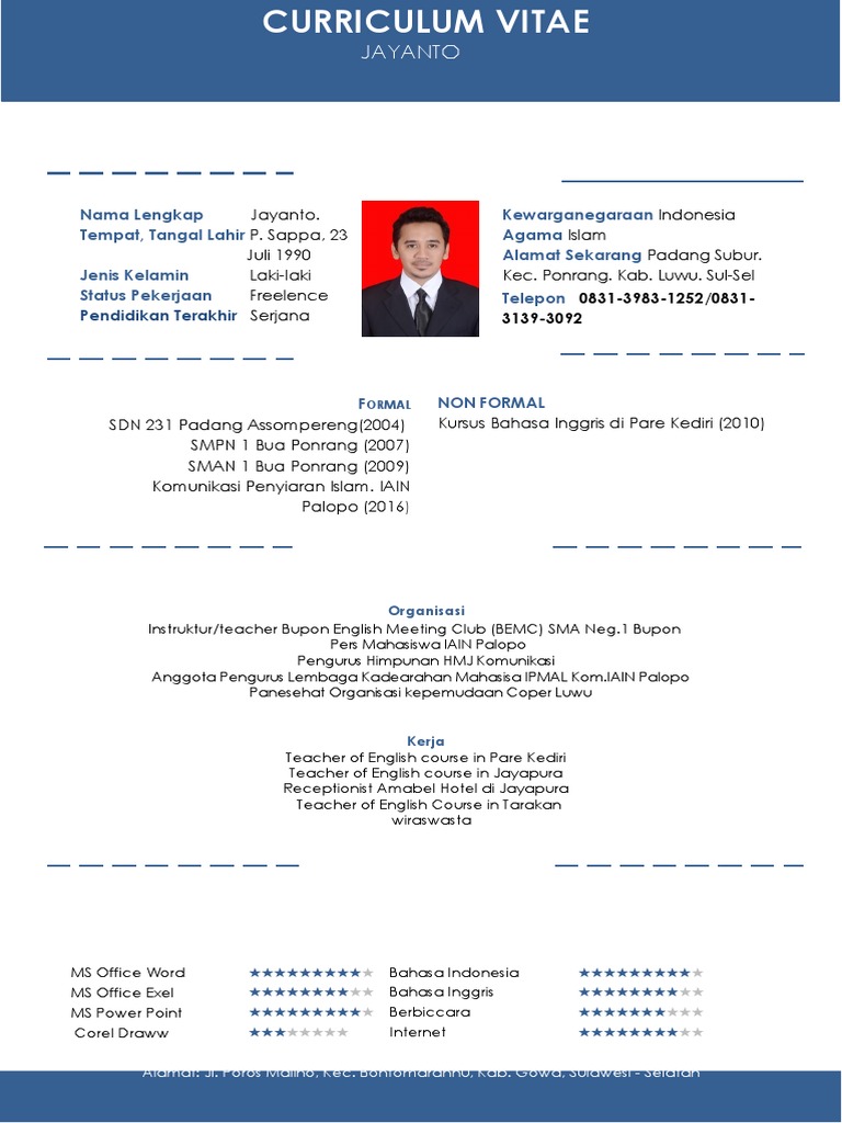 Riwayat Hidup Anto | PDF