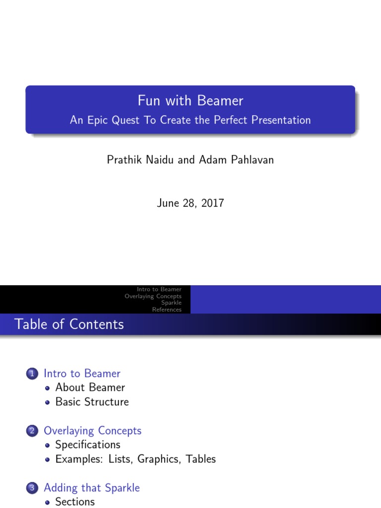 Beamer Tutorial Download Free Pdf Teaching Mathematics