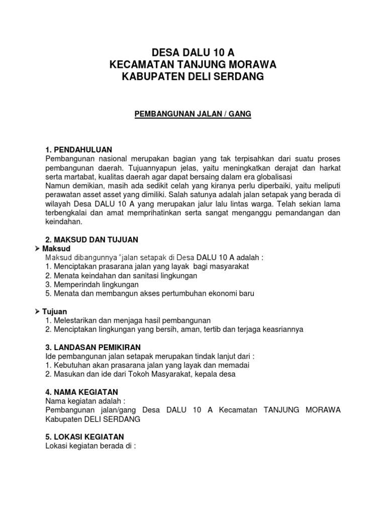 Contoh Proposal 2013 | PDF