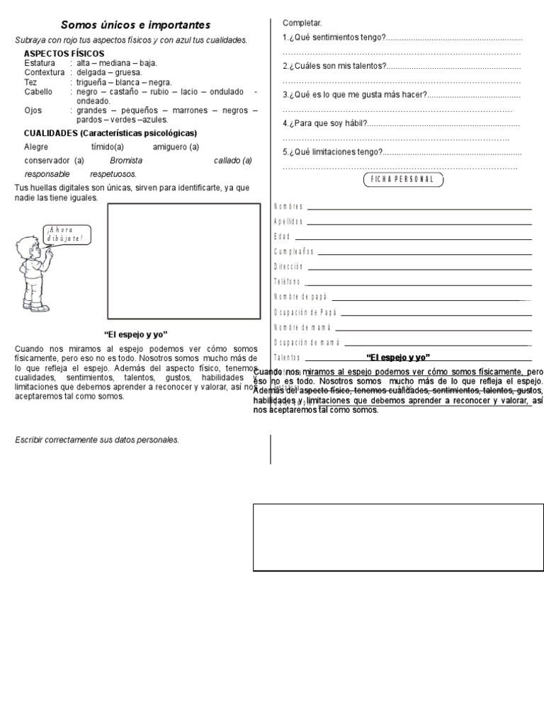 Somos Únicos e Importantes | PDF