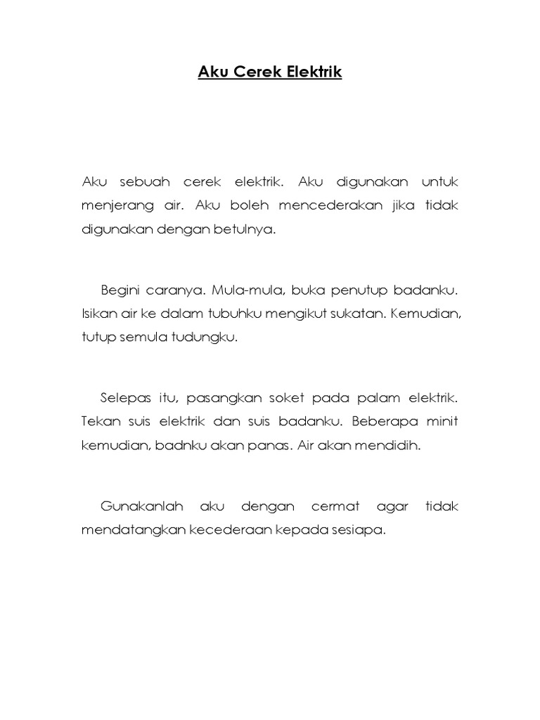 Aku Cerek Elektrik | PDF