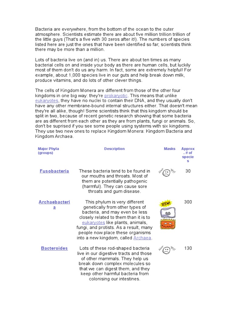 Overview of Bacterial Kingdoms | PDF | Bacteria | Cell (Biology)
