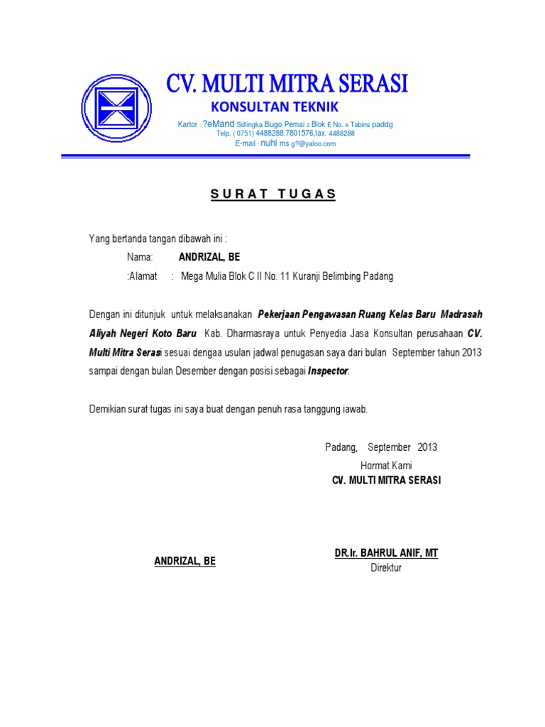 Surat Tugas | PDF