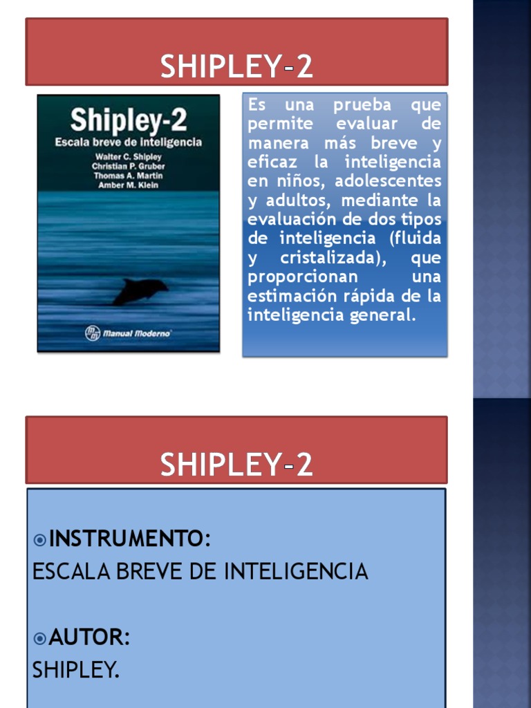 SHIPLEY-2 | Inteligencia | Psicología Aplicada