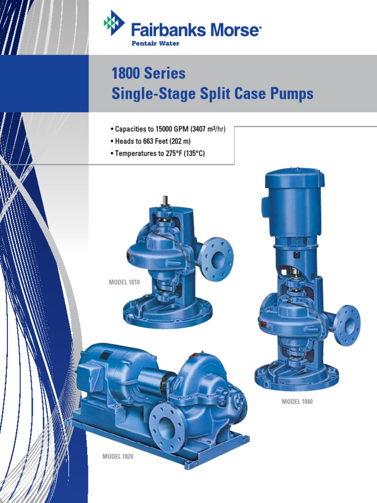 FM Pump Brochure Splitcase 1800 PDF | PDF | Bearing (Mechanical) | Pump