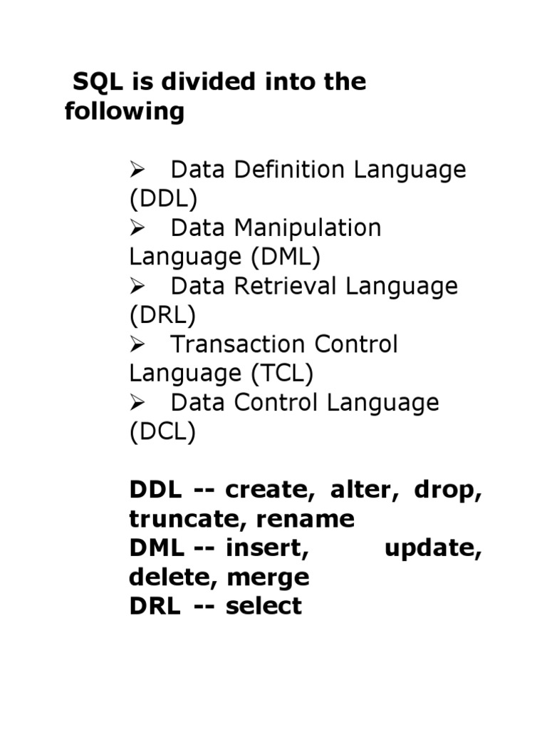 A Comprehensive Guide To Sql Data Definition Language Ddl Commands For Creating And Managing