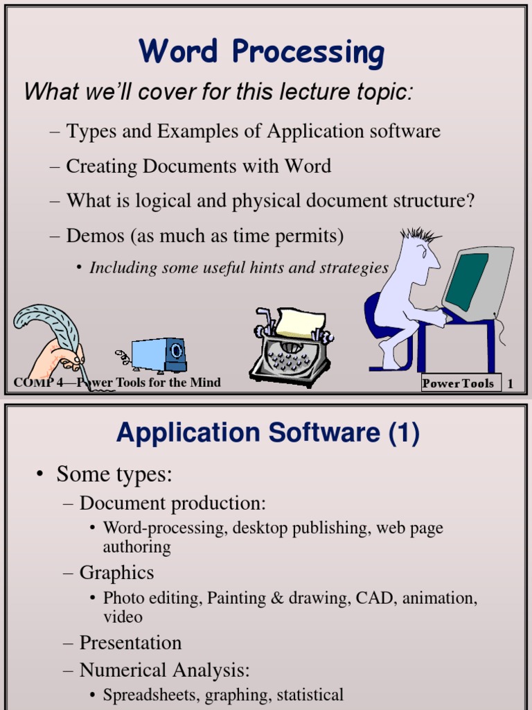 Word Processing: What We'll Cover For This Lecture Topic | PDF ...