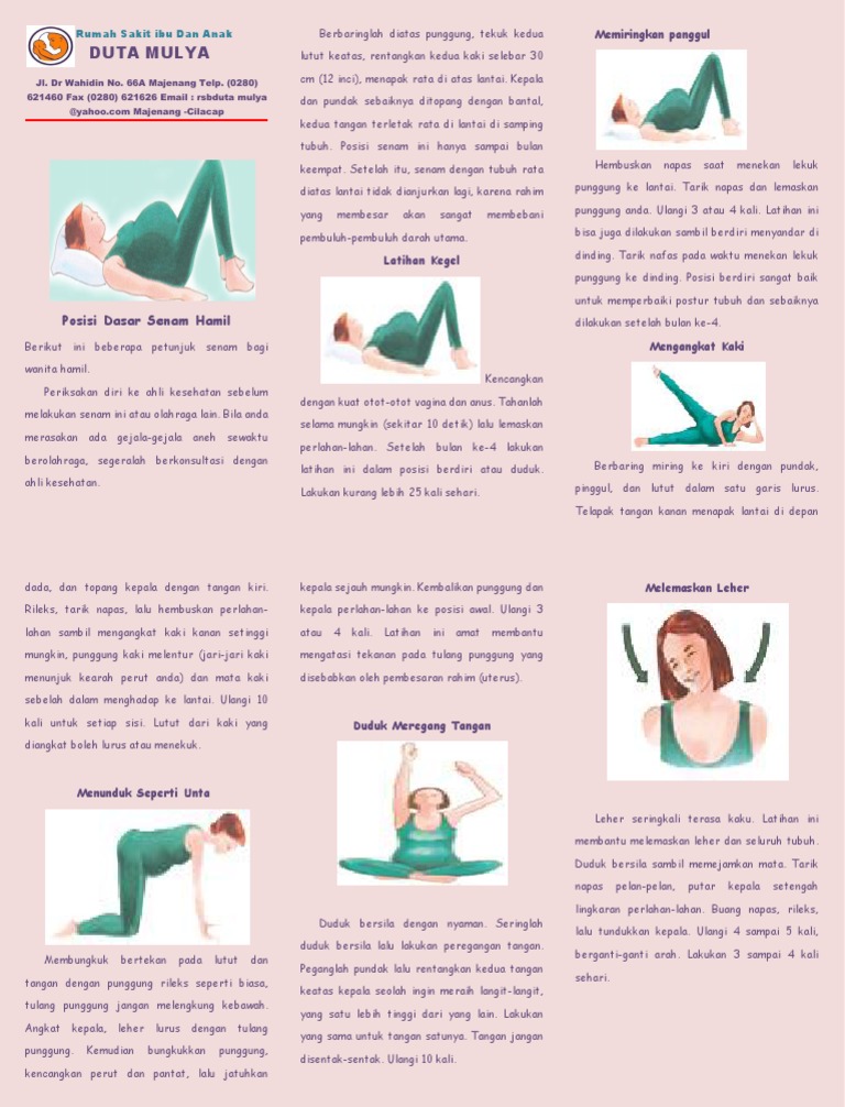 Leaflet Senam Hamil Gambar | PDF