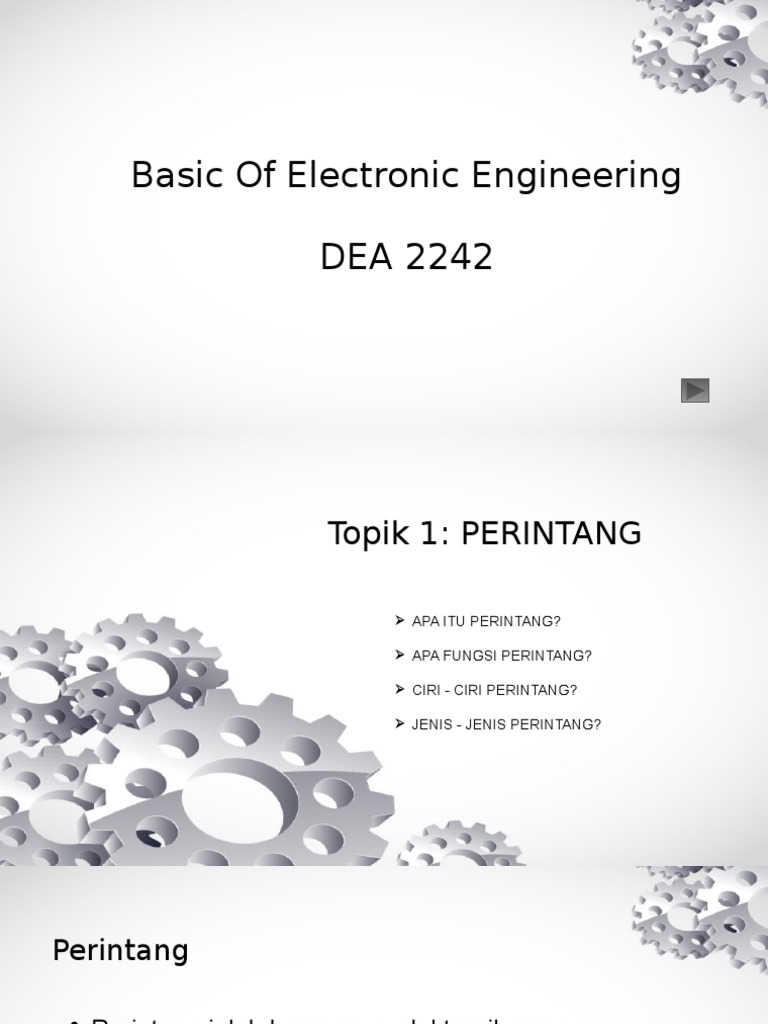 Basic of Electronic Engineering | PDF