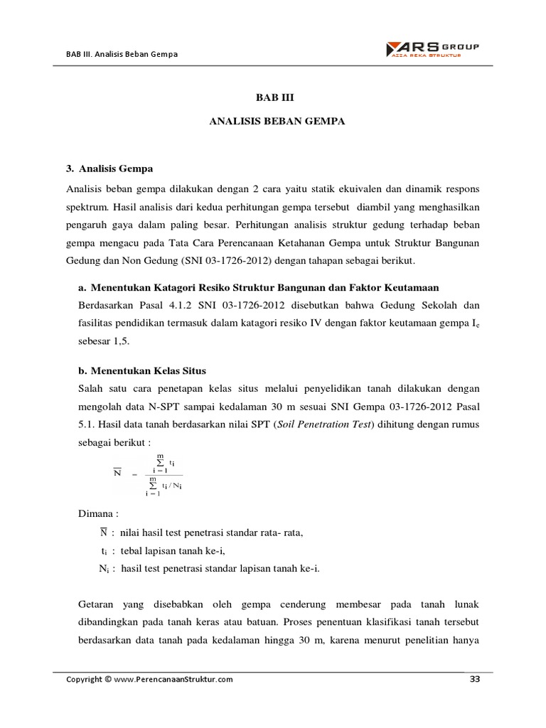 Bab 3. Analisis Gempa PDF | PDF