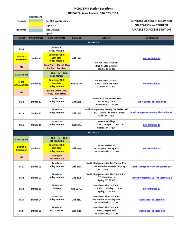 MCHD EMS Station Locations in Conroe | PDF