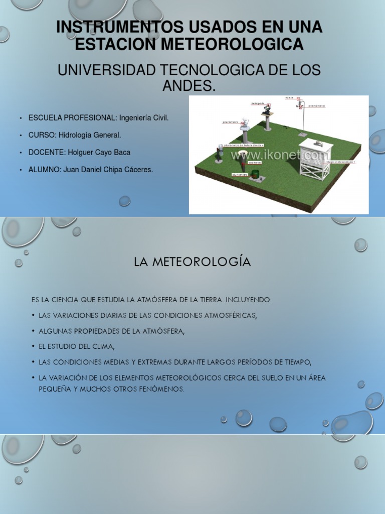 Instrumentos Usados en Una Estacion Meteorologica | Evaporación ...