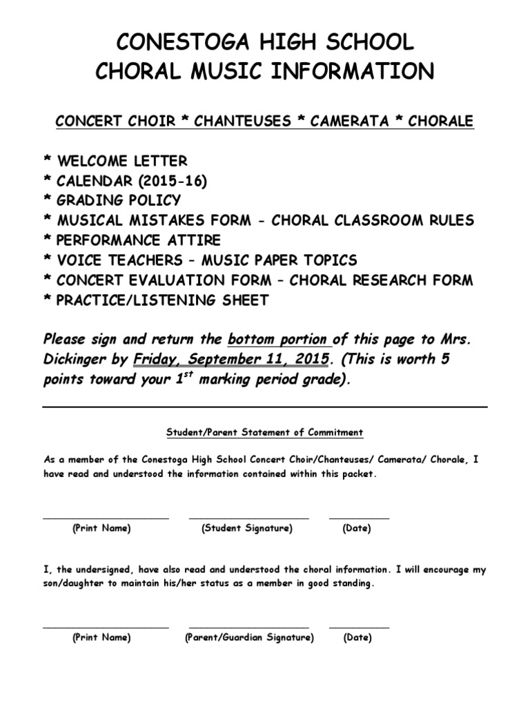 Choir Packet | PDF | Choir | Composers