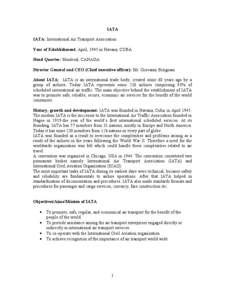 IATA | PDF | Airlines | Audit