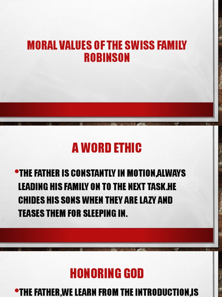 Moral Values of The Swiss Family Robinson | PDF
