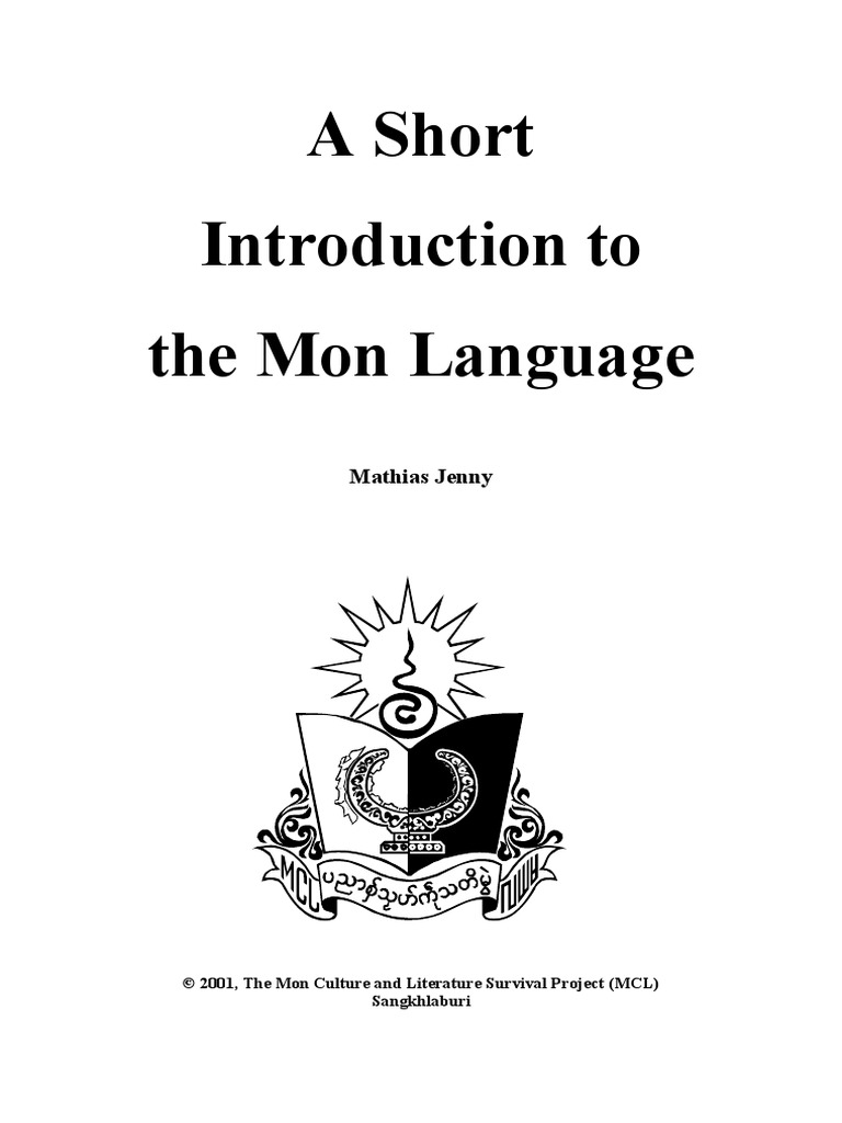 Introduction To The Mon Language | PDF | Tone (Linguistics) | Vowel