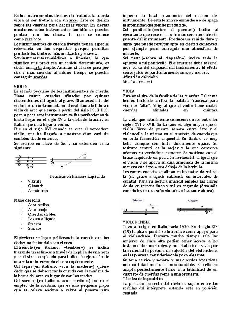 Violin Viola Chelo y Contrabajo | PDF | Violonchelo | Viola